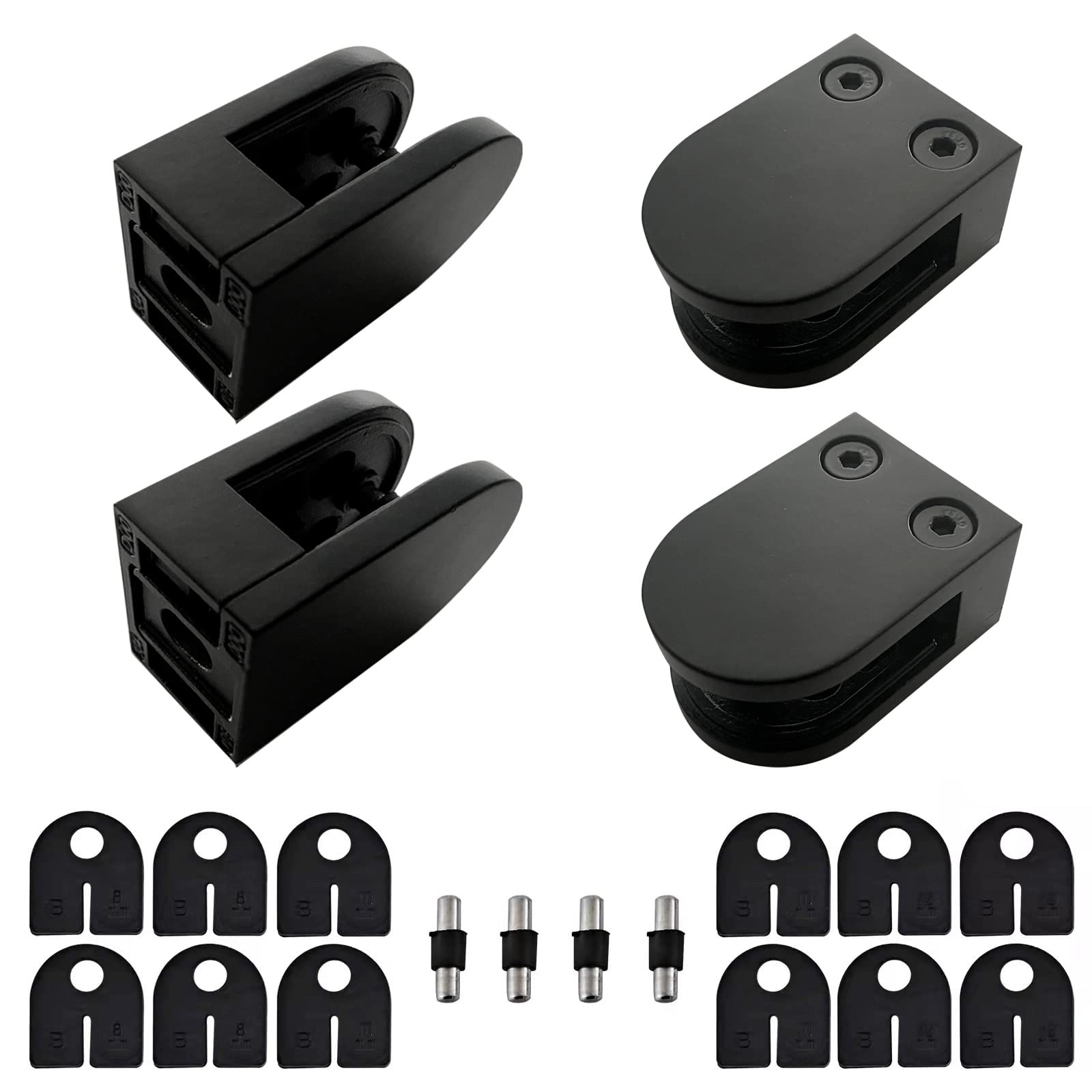 Glass Clamp - 4PCS Glass Bracket for 1/3 "-1/2" Tempered Glass ...