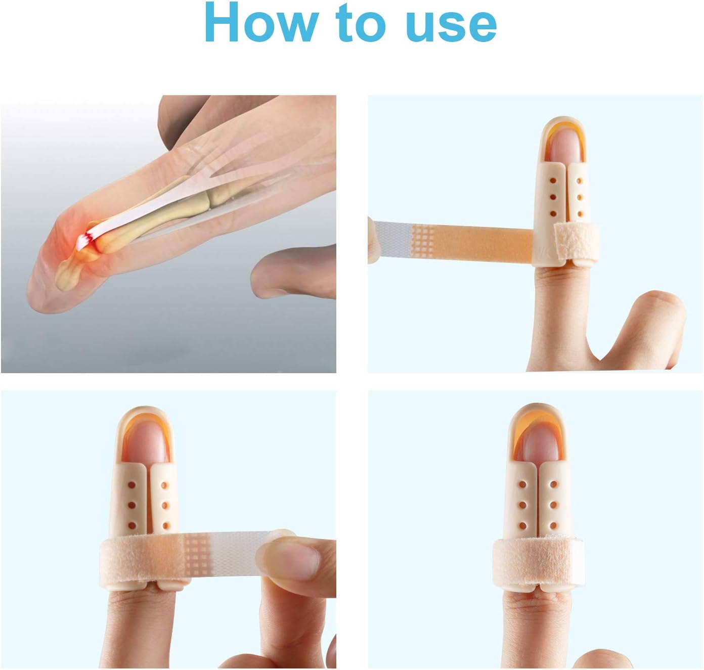 Sumifun Finger Extension Splint for Trigger Finger, Brace Finger Mallet ...