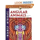 Amazon.com: Creative Haven Insanely Intricate Angular Animals Coloring ...