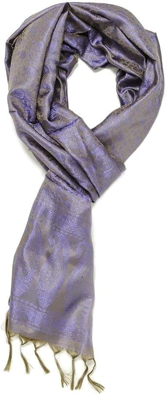 Silk Scarf Reflective Brown: Amazon.co.uk: Clothing