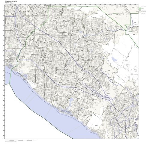 Santa Ana Zip Code Map - Map