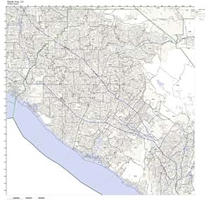Amazon.com: Santa Ana, CA ZIP Code Map Laminated: Home & Kitchen