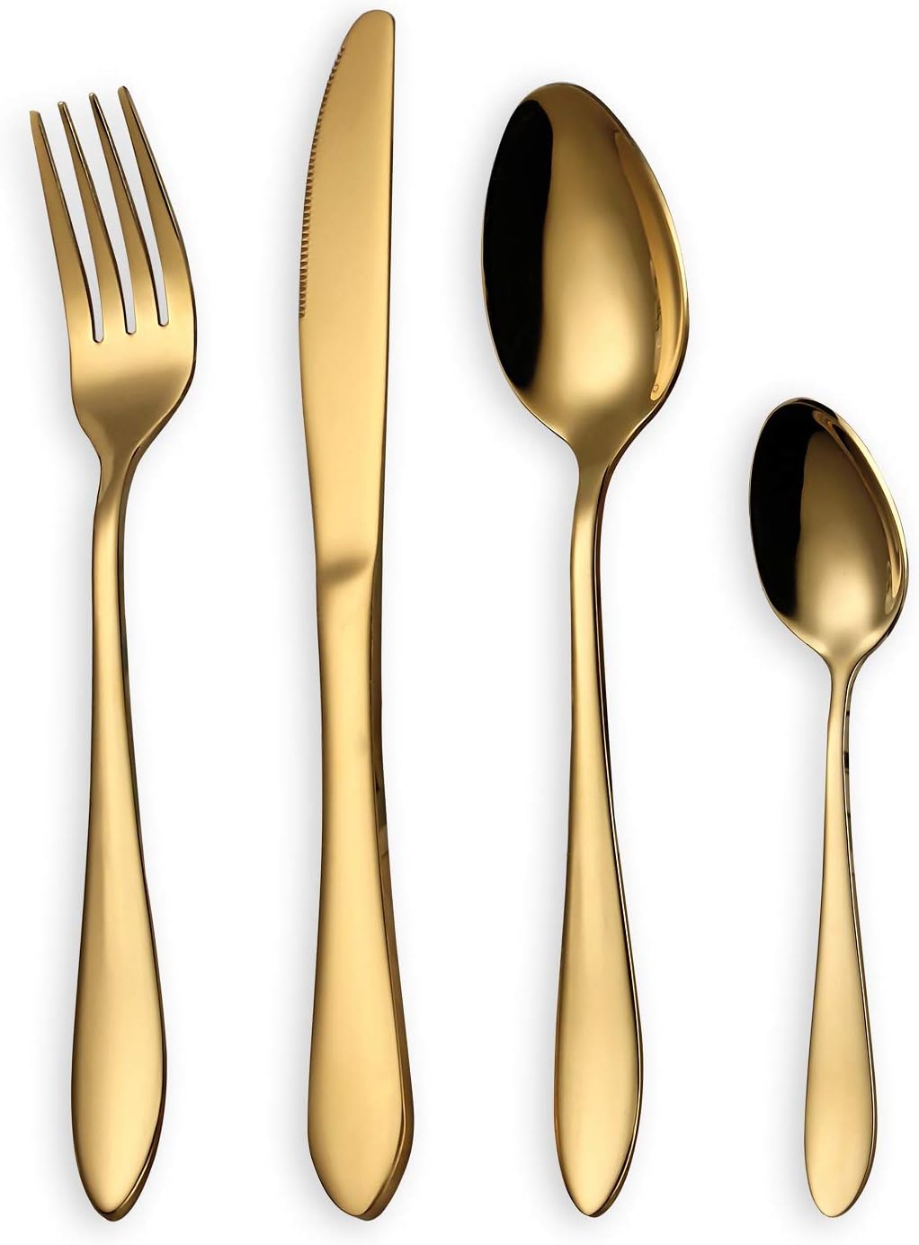 HOMQUEN Servizio di Posate, Set di Posate d'oro, Servizio di Set in ...