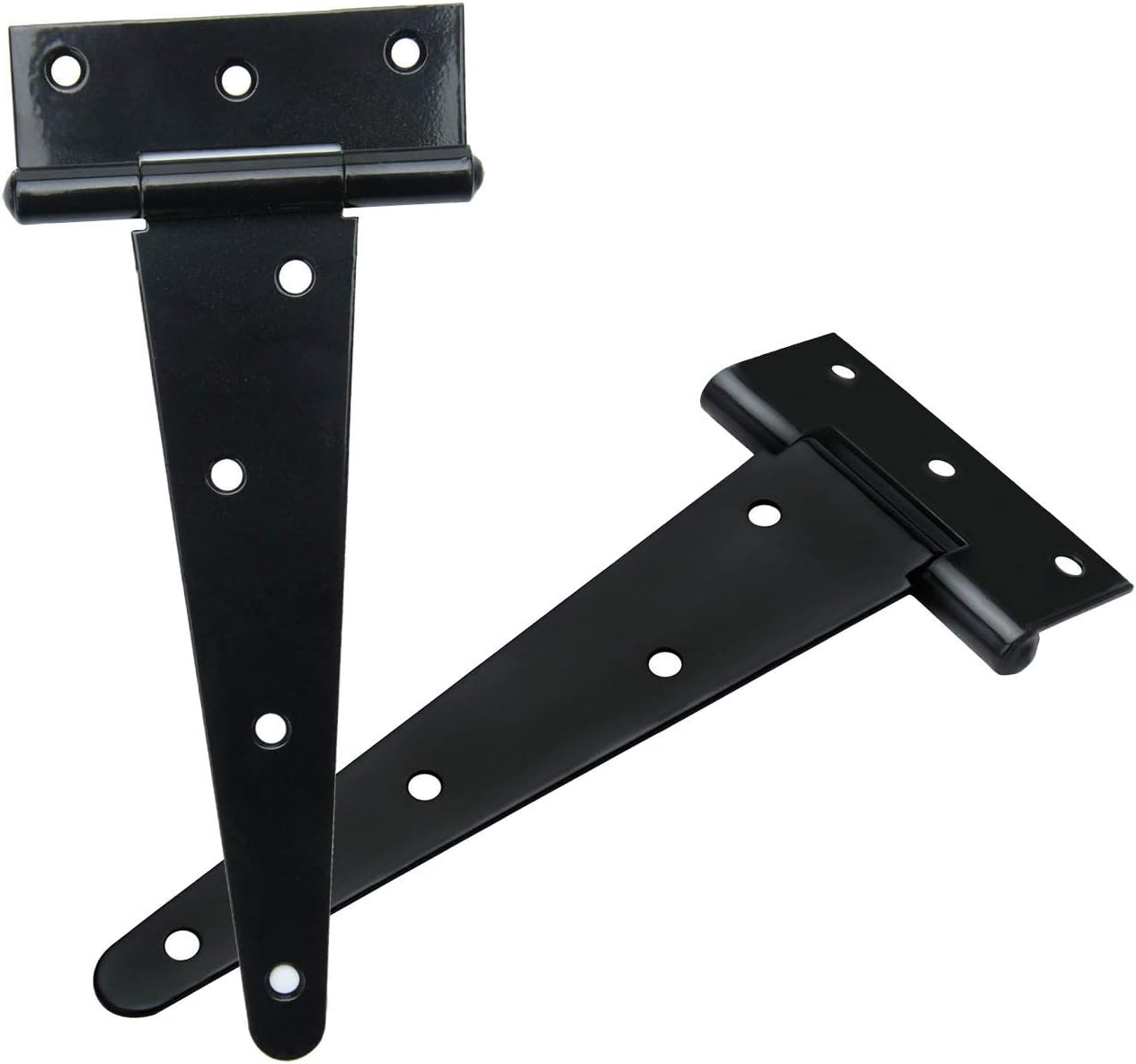 2x Tee Hinges Shed Door Gate Latches 4 6 8 10 12 Black You Pick