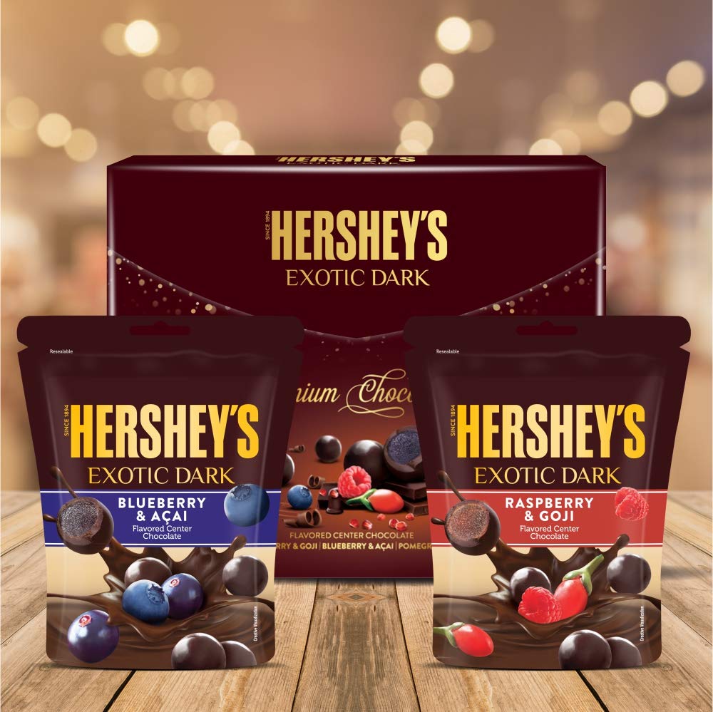 Hershey's Exotic Dark Raspberry Goji & Blueberry Acai Best Wishes Pack ...