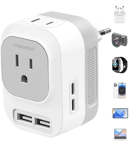 Universal Travel Plug For Europe 220V To 110V Voltage Converter ...