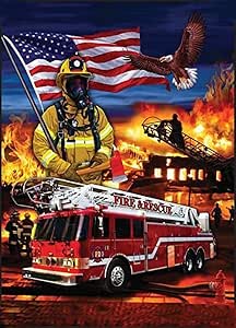 Amazon.com: 5D DIY Diamond Painting Kits American Flag Firefighter ...