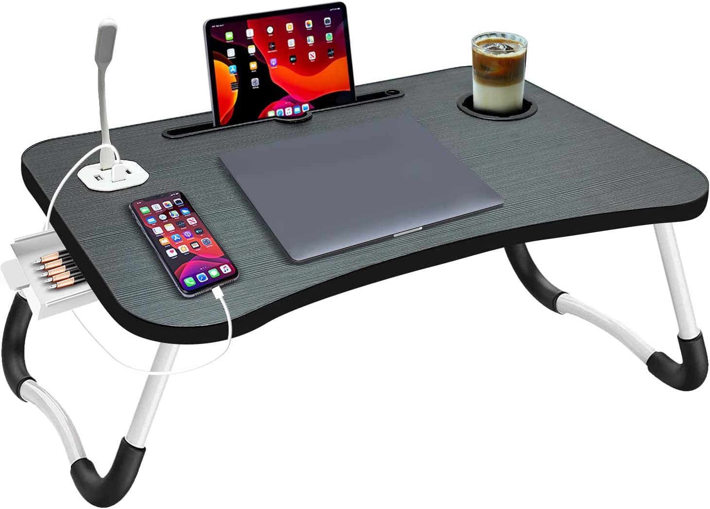 Mua Laptop Bed Table, Foldable Laptop Desk Bed Table Tray with USB ...