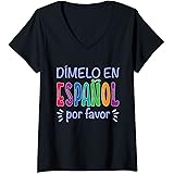 Amazon.com: Dimelo En Espanol Bilingual Spanish Teacher T-Shirt ...