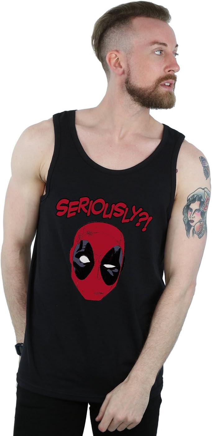 Marvel Men's Deadpool Seriously Vest: Amazon.co.uk: Clothing