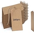 Amazon.com : 200pcs Large Tags with String, Price Tags 4 3/4" x 2 3/8 ...