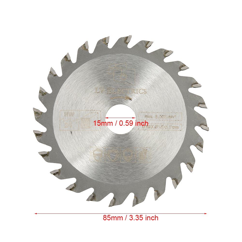 85mm x 15mm Circular Saw Blade, 24 Teeth Cemented Carbide Circular Cut ...