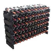 Amazon.com: DisplayGifts Stackable Modular Wine Rack Storage Stand Pine ...