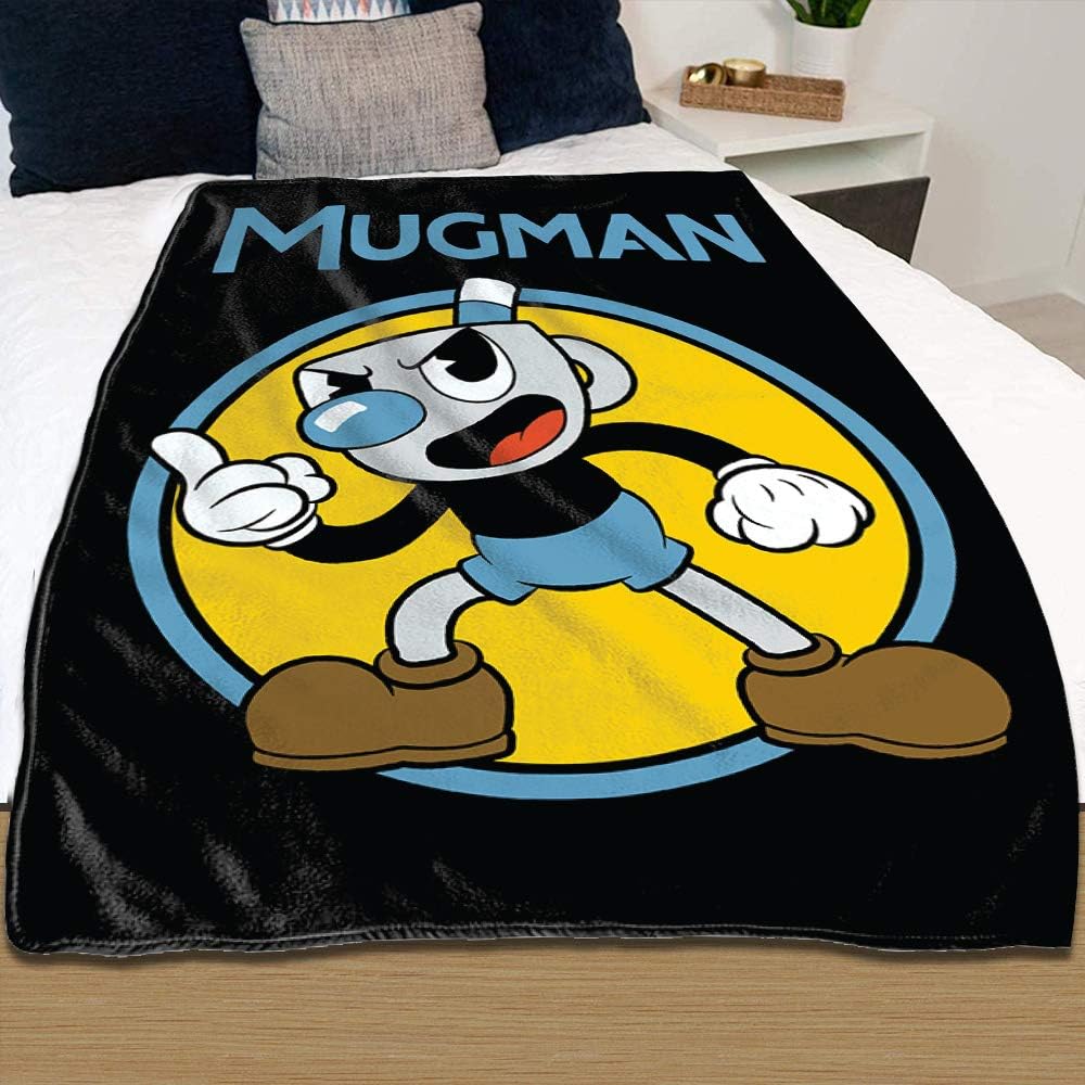 Amazon.com: Official Cuphead Throw Blanket Feat. Mugman [46"x60 ...
