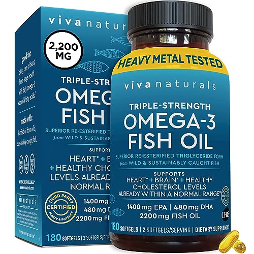 Triple Strength Omega 3 Fish Oil Supplement - Re-Esterified ...