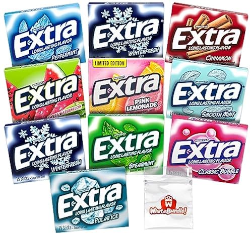 Extra Gum Variety Pack of 9 Flavors - Extra Gum Bulk Pack of 10 Packs ...