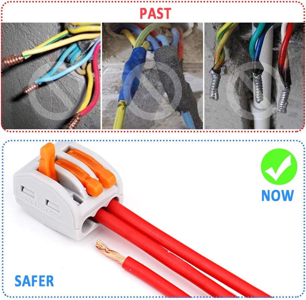 40 Pieces Compact Wire Connectors, Lever Nut Connector Assortment ...