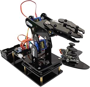Amazon.com: LK COKOINO 4 Axis Robotic Arm Kit for Arduino, 4DOF Mini Desktop Robot Arm for ...