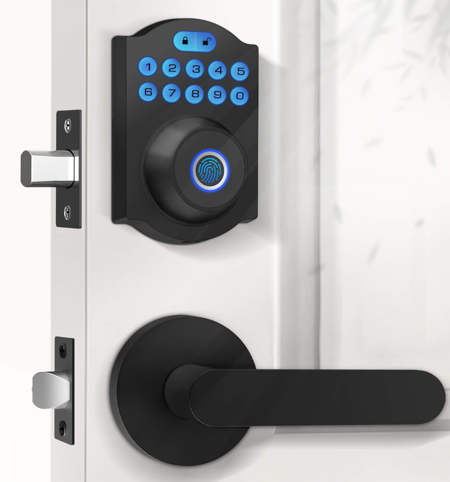 eLinkSmart Keyless Entry Door Lock Deadbolt with Handle Set ...