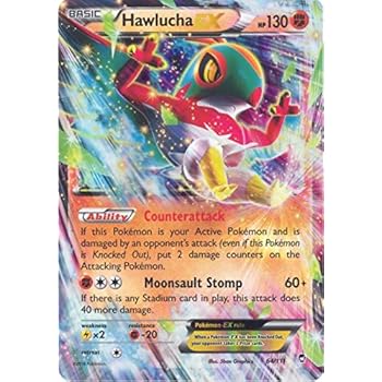 Amazon.com: Pokemon Hawlucha Ex Furious Fists 64/111: Toys & Games
