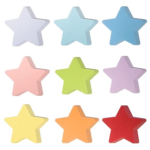 72 Pieces Large Star Cut Outs Paper Stars Shapes Assorted Color Star ...