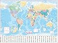 Collins World Wall Laminated Map: Collins Maps: 8601200955422: Books ...