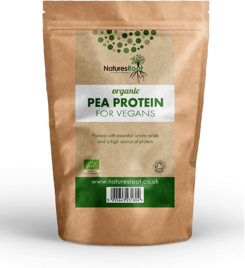 Natures Root Organic Pea Protein 2kg (2 x 1kg) – Certified Organic by ...