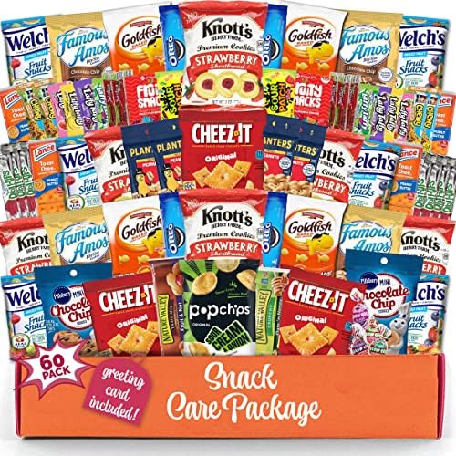 Snack box care package Variety Pack snack pack(60 Count) candy Gift ...