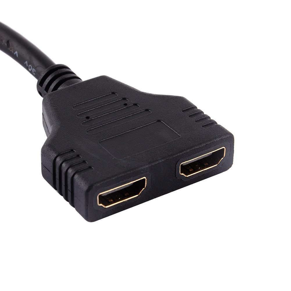1080P HDMI Cable Splitter Male to Dual HDMI Female 1 to 2 Way Splitter ...