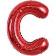 Amazon.com: TONIFUL 40 Inch Large Bright Red Letter Balloons A-Z, Giant ...