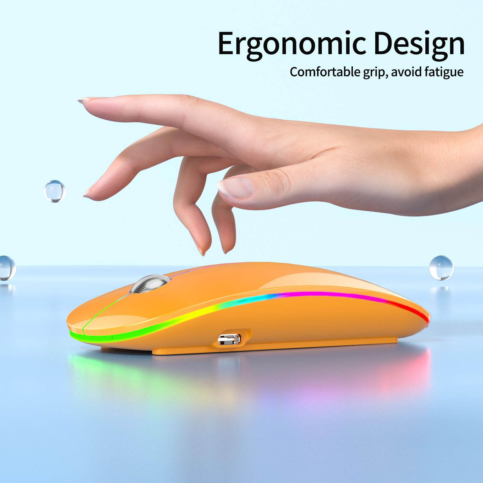 Mua TENMOS T16 LED Wireless Mouse, 4800 DPI USB C Rechargeable with PAW ...