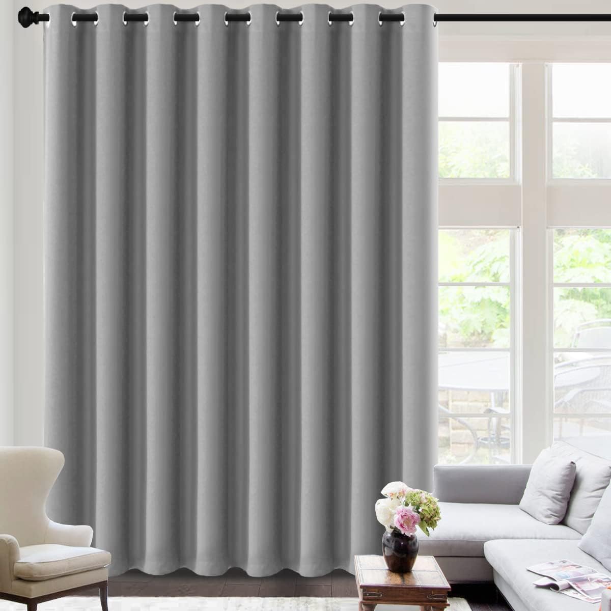 H.VERSAILTEX Blackout Curtains for Sliding Glass Door Room Divider ...