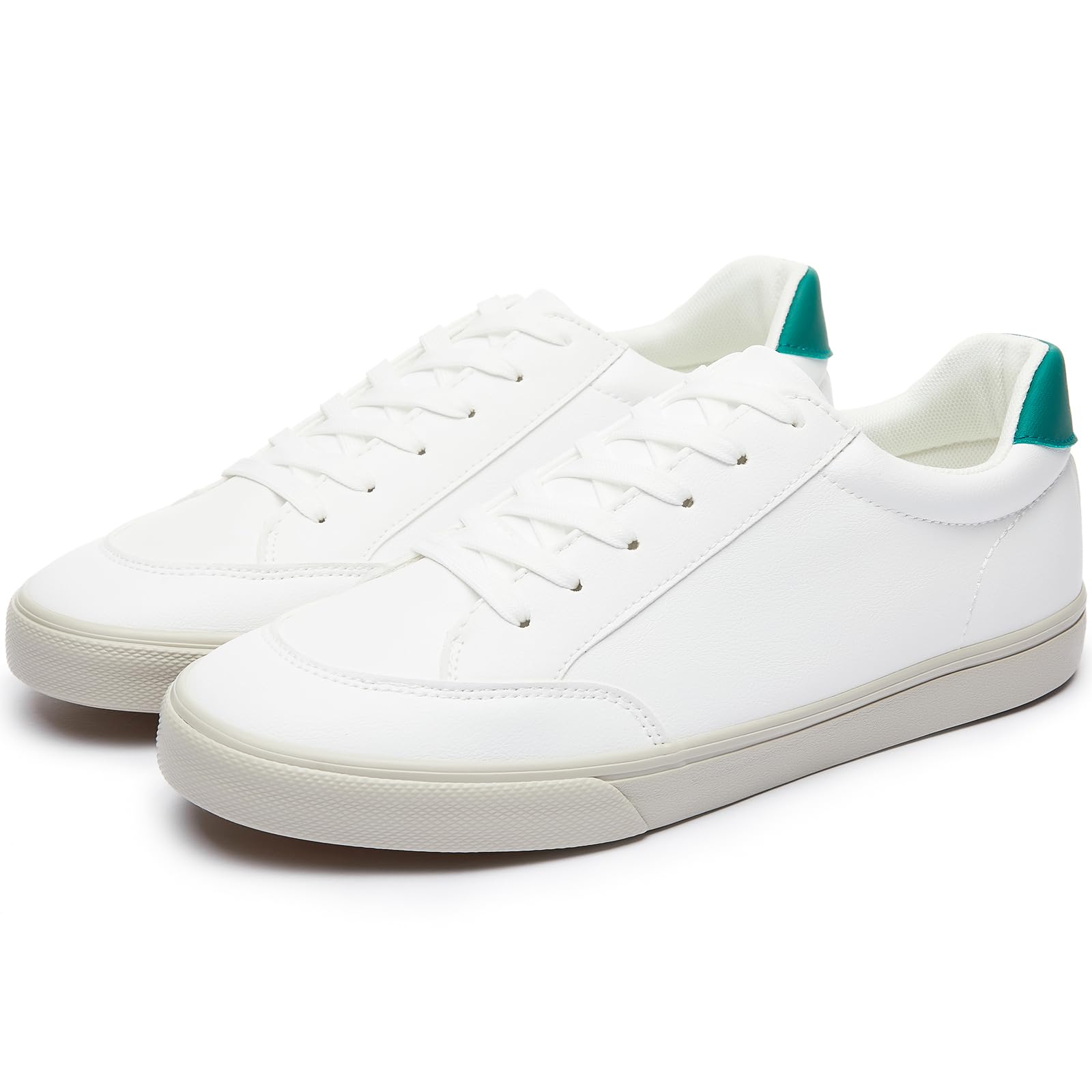 Mens White Sneakers Leather Simple Casual Shoes Fashion Sneakers for ...