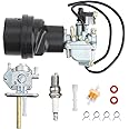 Amazon.com: LT50 Carburetor & Air Filter Box & Fuel Valve Petcock With ...