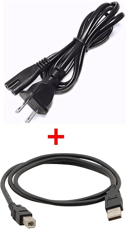 Amazon.com: ReadyWired Power Cable + USB Cord for Canon Pixma Printer ...