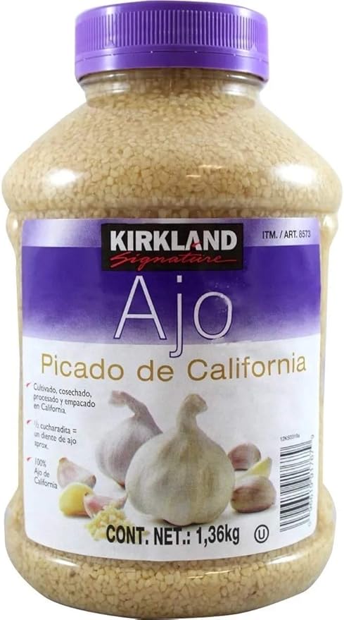 Ajo Picado de California Kirkland 1,36 Kg: Amazon.com.mx: Alimentos y ...