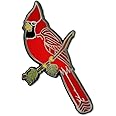 Amazon.com: PinMart's Red Cardinal Jewelry Enamel Bird Lapel Pin ...