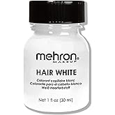 Amazon.com: Mehron Makeup Hair White | Washable White Hair Dye ...