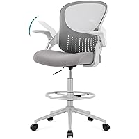 Amazon.com: edx Drafting Chair Tall Office Chair, Tall Standing Desk Chair Counter Height Tall ...
