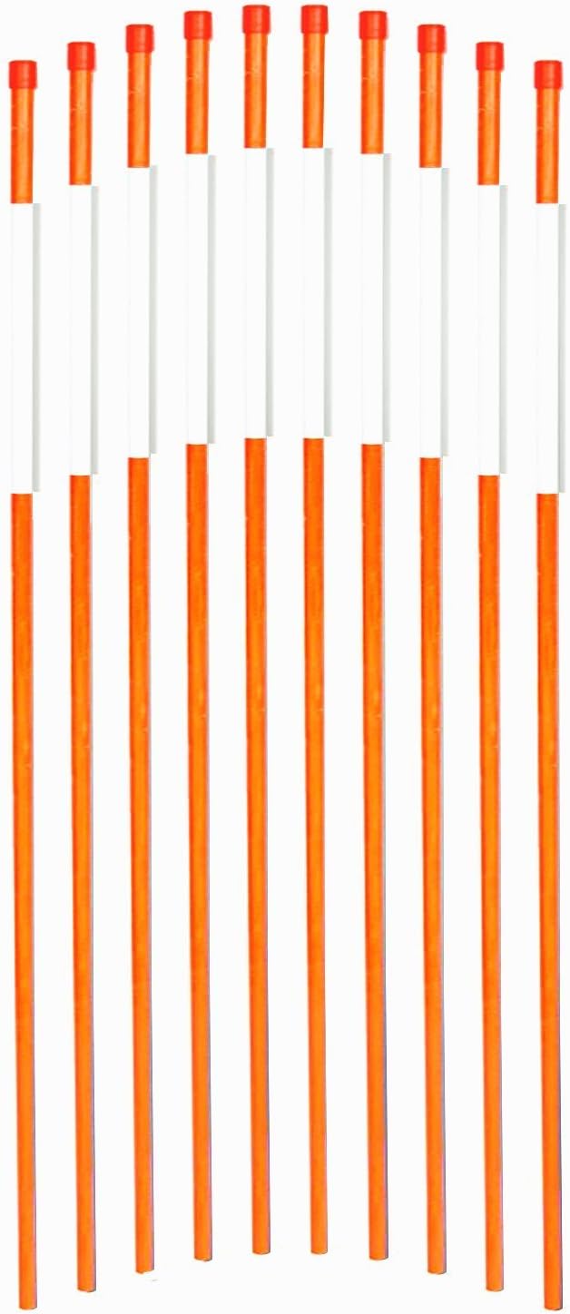FiberMarker Reflective Driveway Markers 48Inch Orange 100Pack 5/16Inch ...