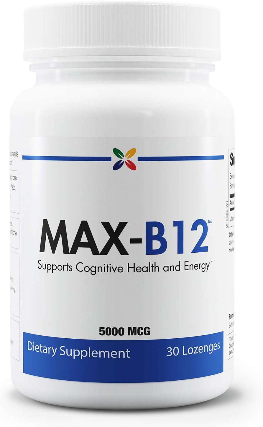 Stop Aging Now - MAX-B12 Vitamin B12 Lozenges 5000 mcg - Supports ...
