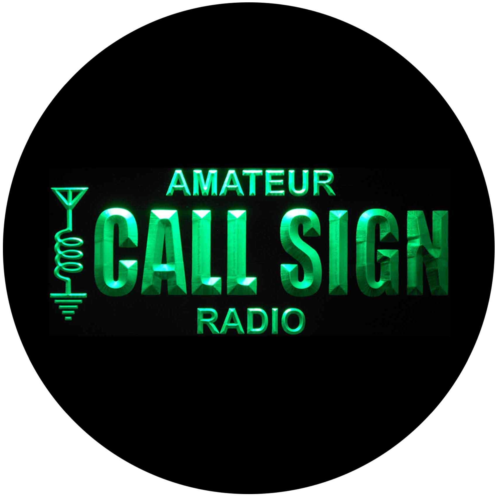 ADVPRO Custom Amateur Radio Your Call Sign Led Neon Sign Green 12x8.5 Inches St4s32-wb-tm-g on ...
