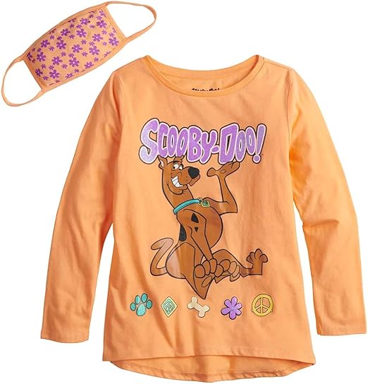 Amazon.com: Scooby Doo Girls Long Sleeve T-Shirt Bundle with Stars Face ...