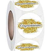 Amazon.com : CRASPIRE 408Pcs Congratulations Gold Foil Embossed ...