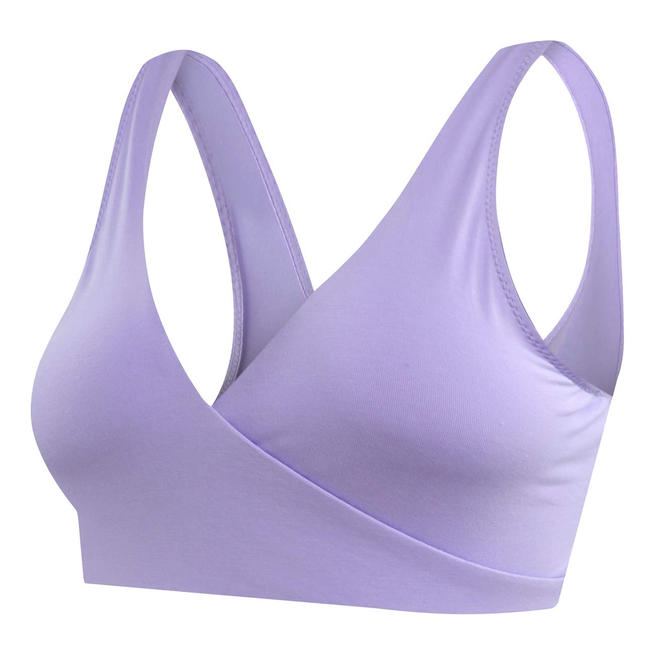 Sunzel Womens Cotton Spandex Seamless Sleep Bra for Nursing and ...