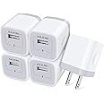 Amazon.com: AILKIN USB Charger Wall Plug, [5Pack-1Port] Fast Charging ...