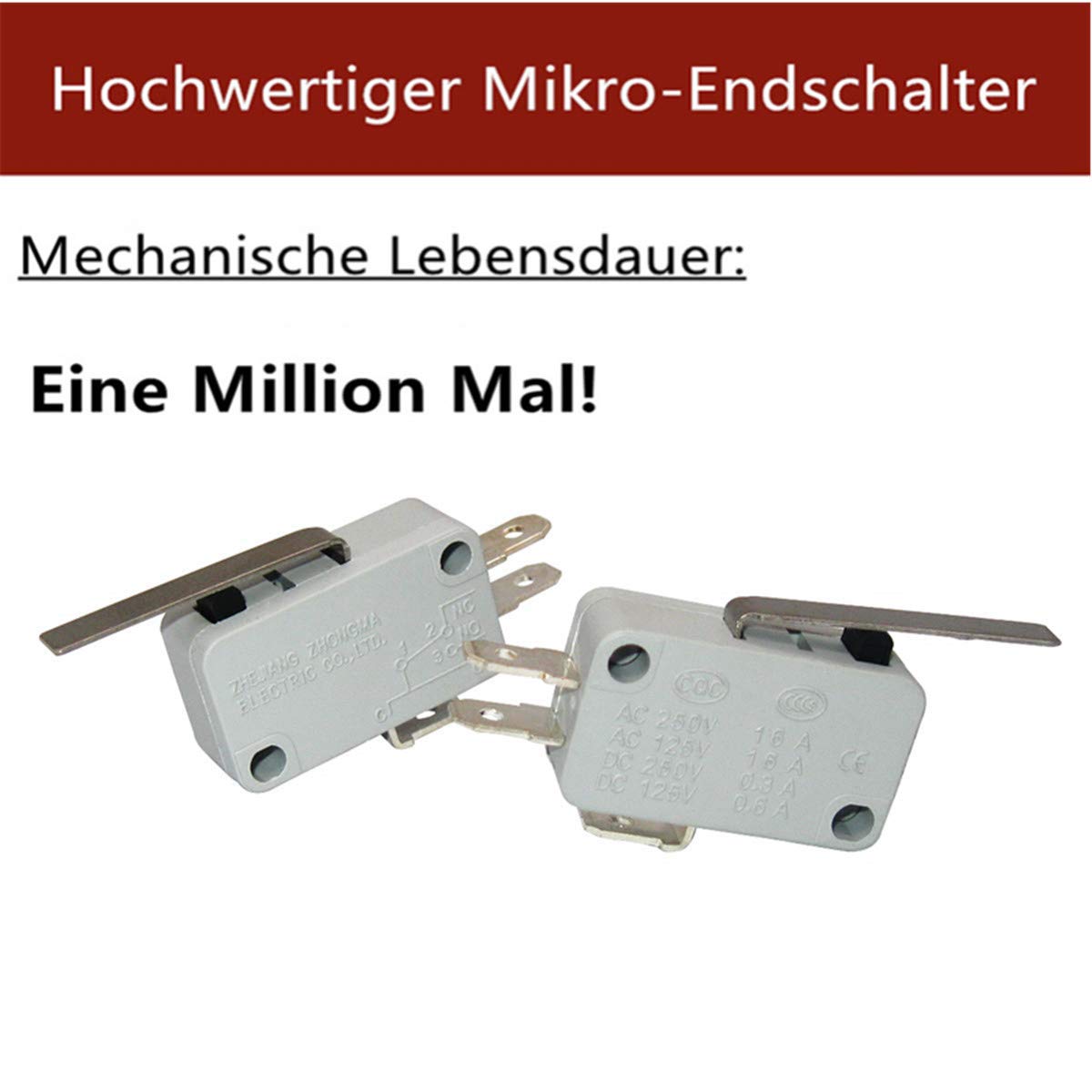 Taiss/10pcs V-152-1C25 Hinge Lever Type Miniature Micro Switch SPDT ...