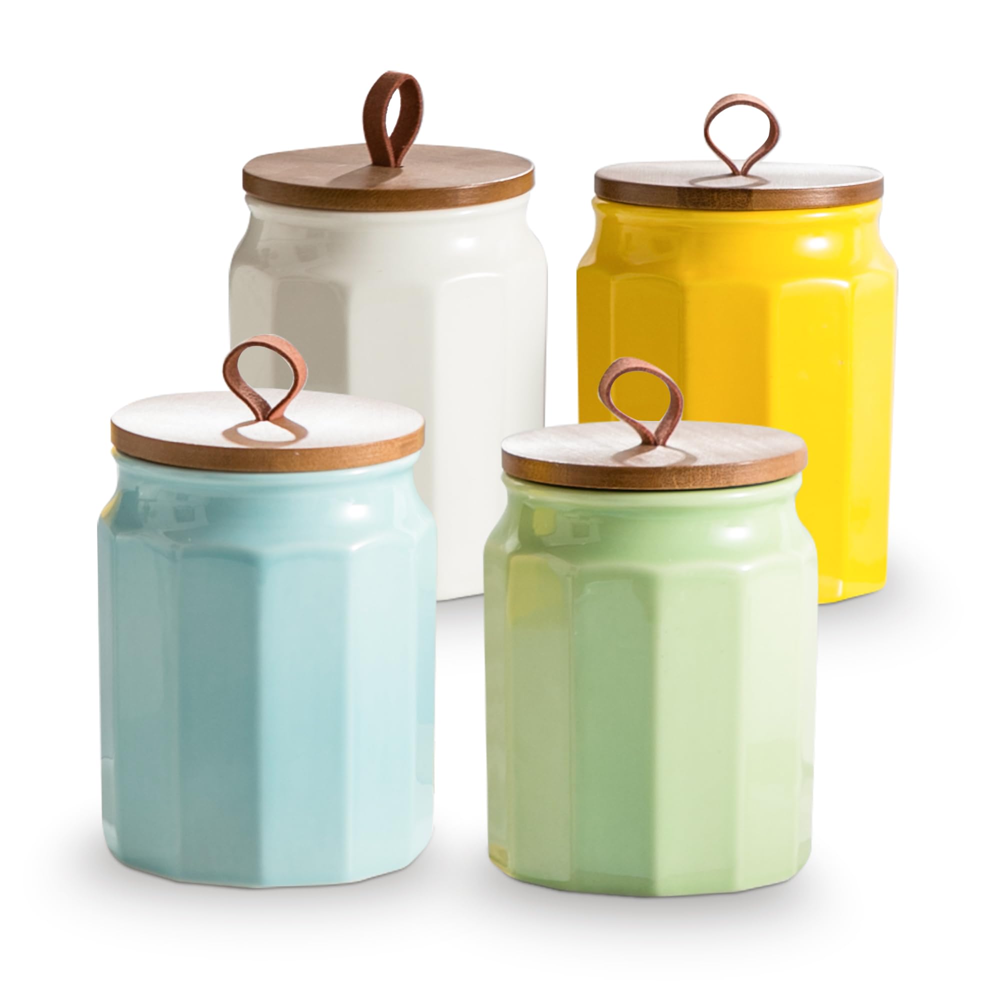 Sowlvenco Canister Sets for Kitchen, Kitchen Canisters for Countertop ...