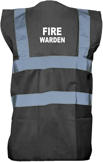 Brand88 - Fire Warden, Printed Hi-Vis Vest Waistcoat: Amazon.ca ...