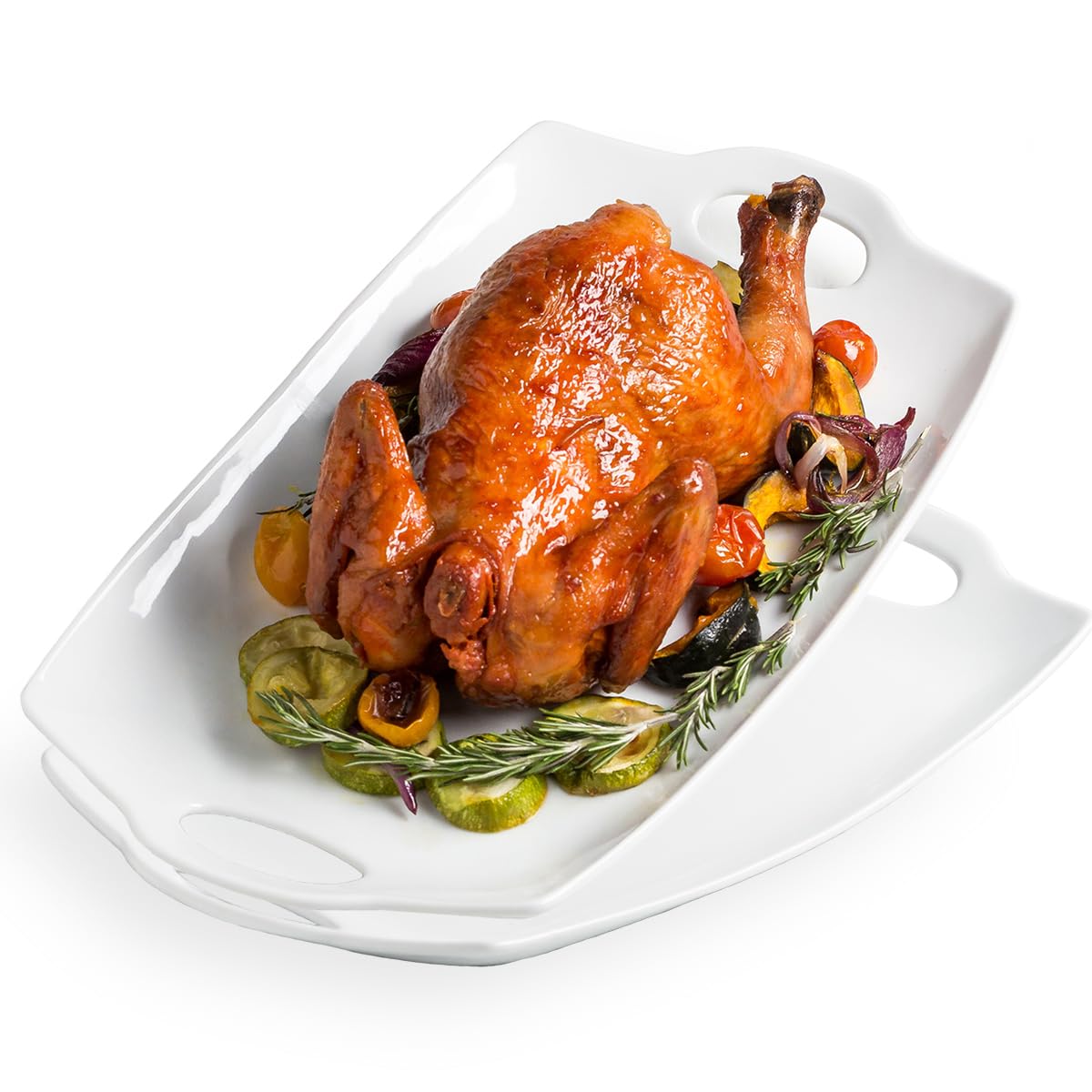 Turkey Platters For Thanksgiving 16 inches Serving Tray with Handles ...